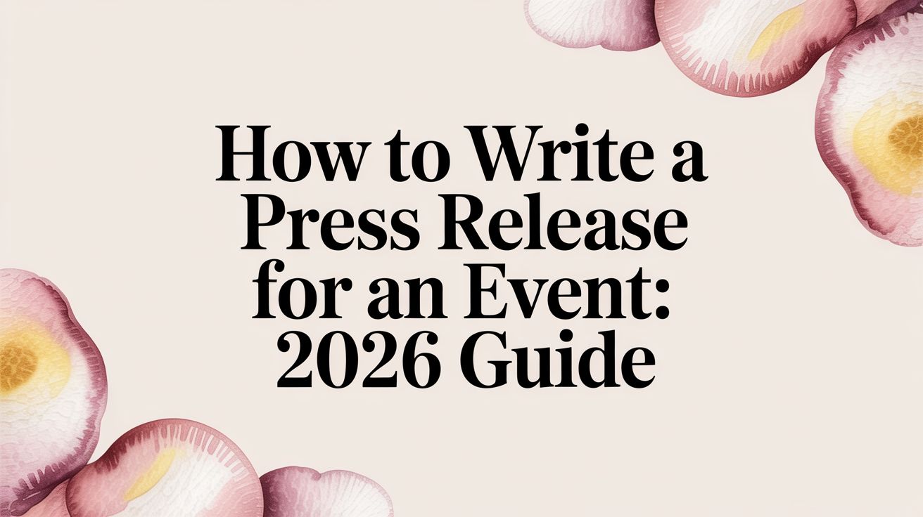 How to Write a Press Release for an Event: 2026 Guide