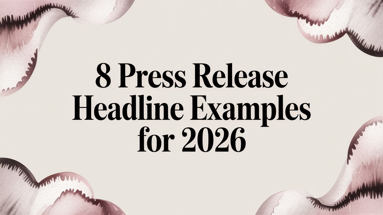 8 Press Release Headline Examples for 2026