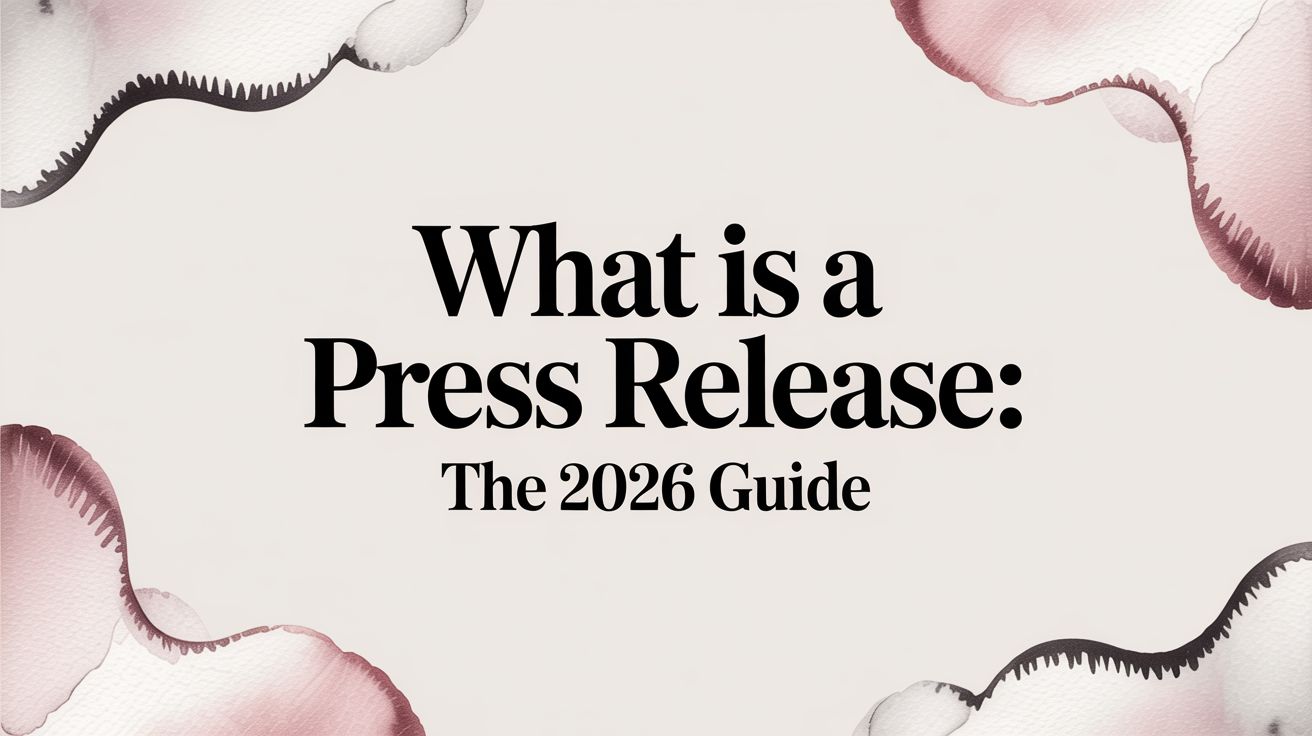 What Is a Press Release: The 2026 Guide